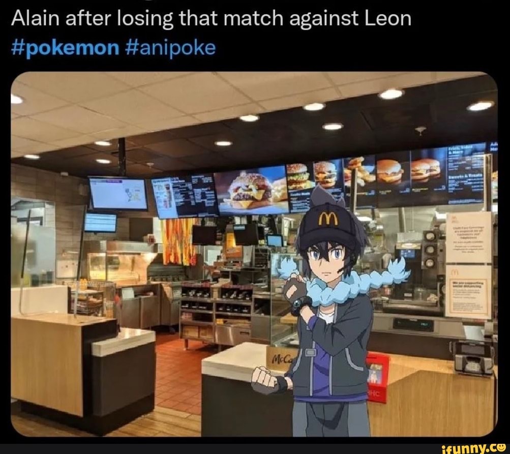 Alain after losing that match against Leon #pokemon #anipoke - iFunny
