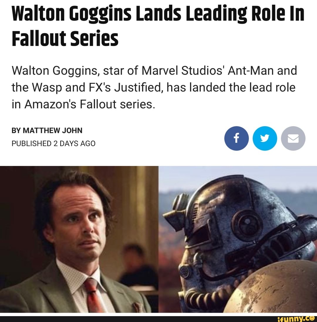 Walton Goggins Lands Leading Role In Fallout Series Walton Goggins ...