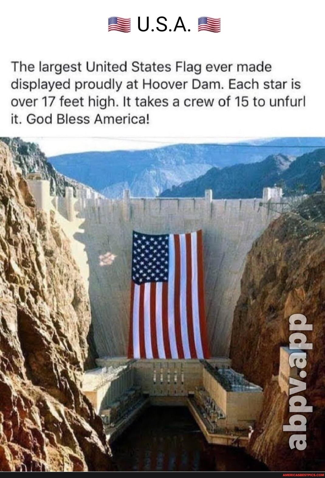 USA. The largest United States Flag ever made displayed proudly at ...