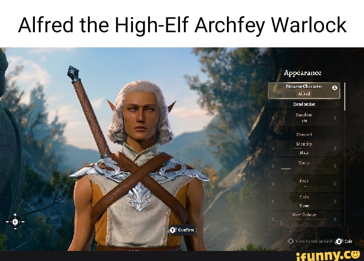 Alfred the High-Elf Archfey Warlock - iFunny