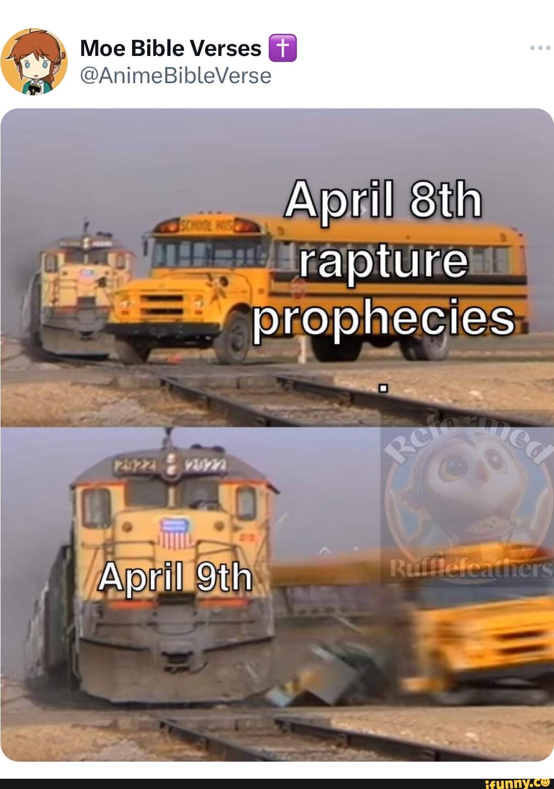 Moe Bible Verses @AnimeBibleVerse April @th rapture prophecies reg ...