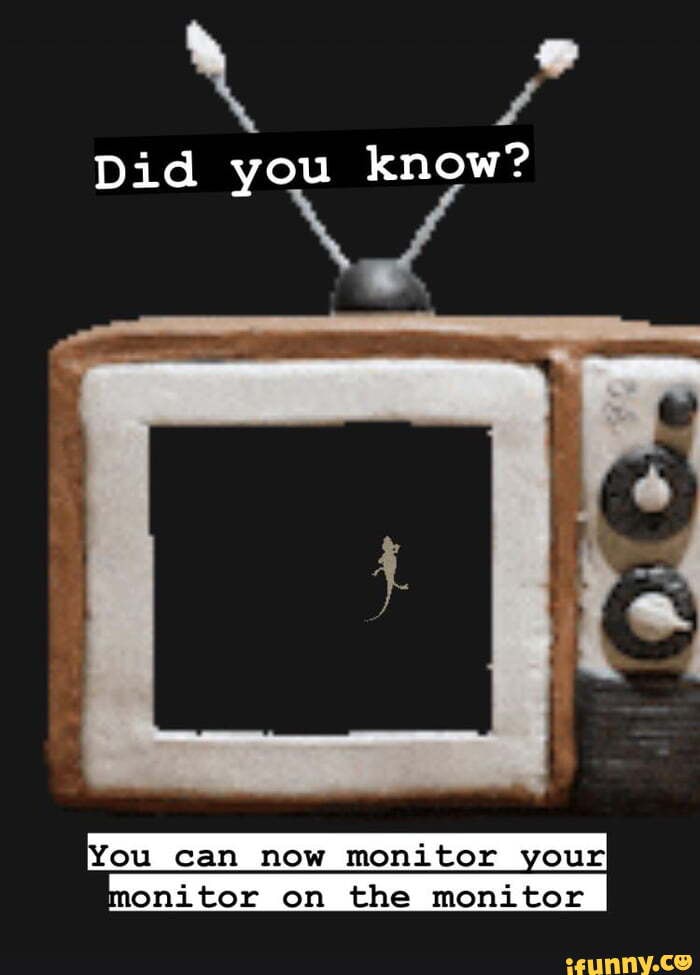 Did you know? You can now monitor our monitor on the monitor - iFunny