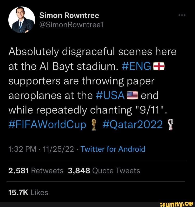 Simon Rowntree Absolutely disgraceful scenes here at the Al Bayt ...