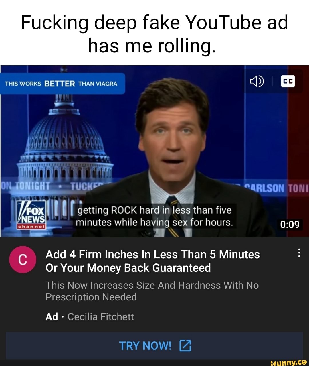 Fucking deep fake YouTube ad has me rolling. THIS WORKS BETTER THAN ...