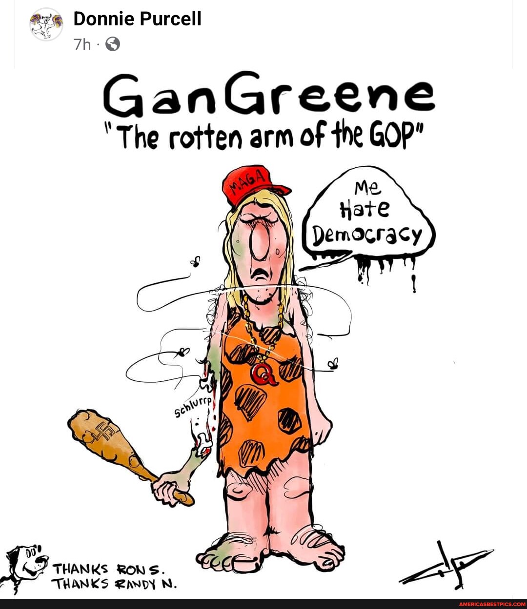 Donnie Purcell Th-@ OF anGreene "The rotten arm of the GOP Me yate ...