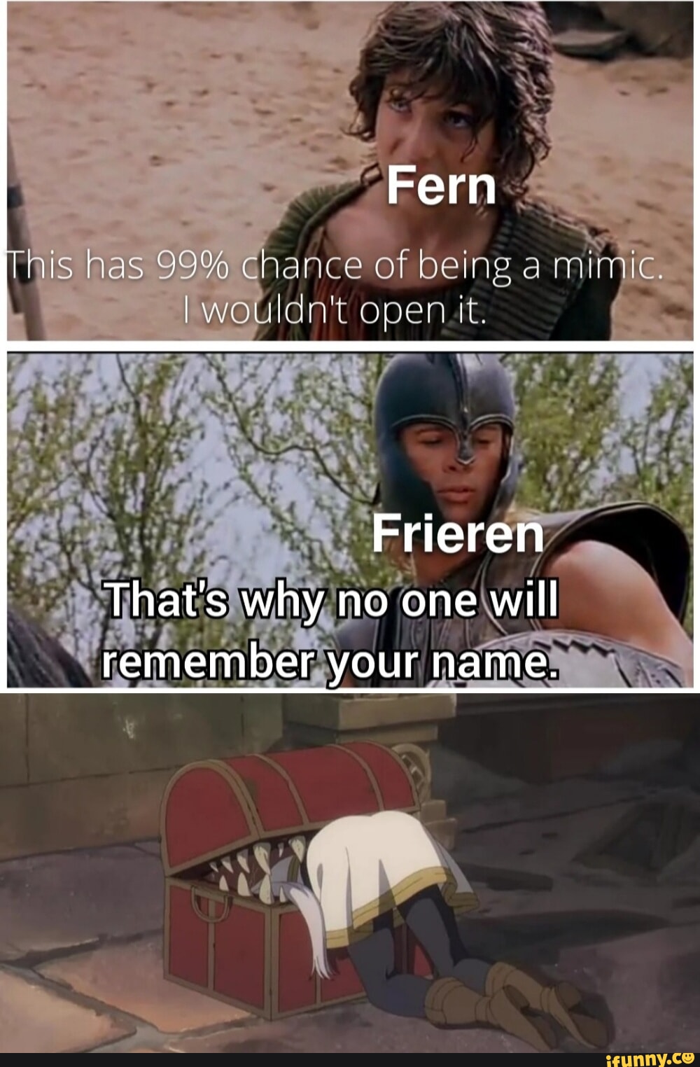 Fern Ne This has 99% chance of being mi I wodldn't open it Frieren That ...