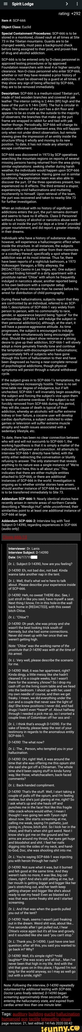 I Special Containment Procedures: SCP-666 is I to be stored in a ...