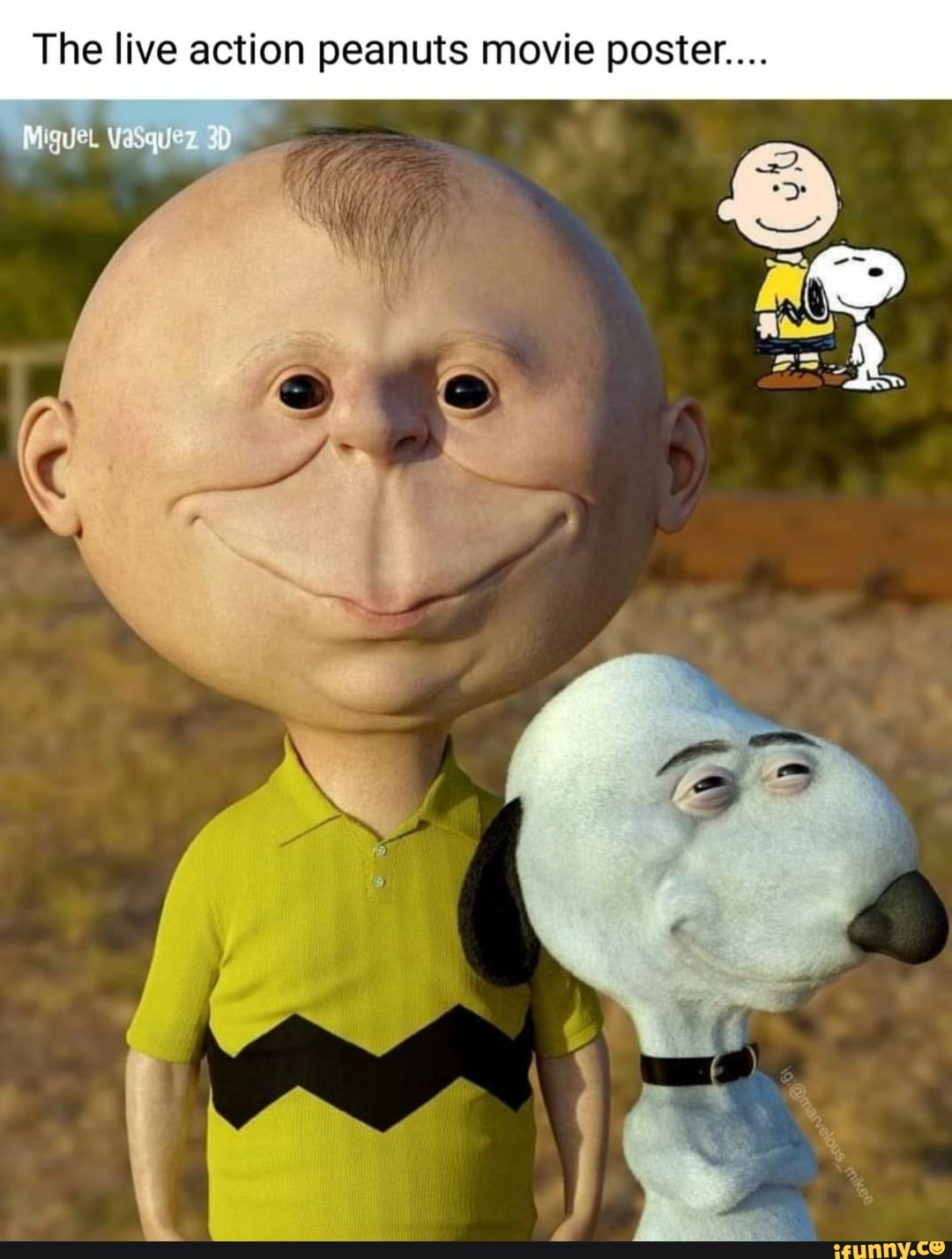 The live action peanuts movie poster... Miguel VaSque - iFunny