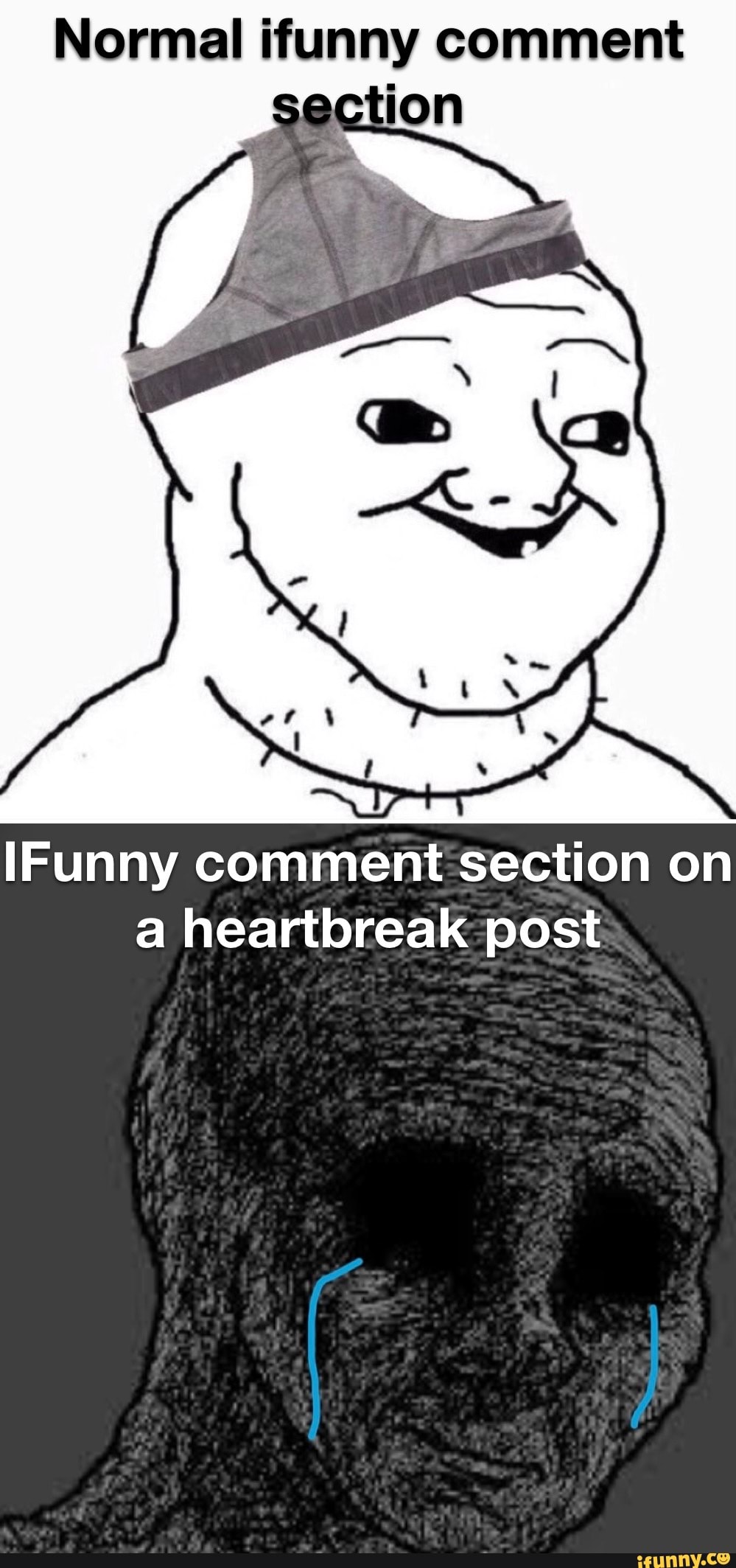 Normal ifunny comment [Funny comment section on a heartbreak post - iFunny