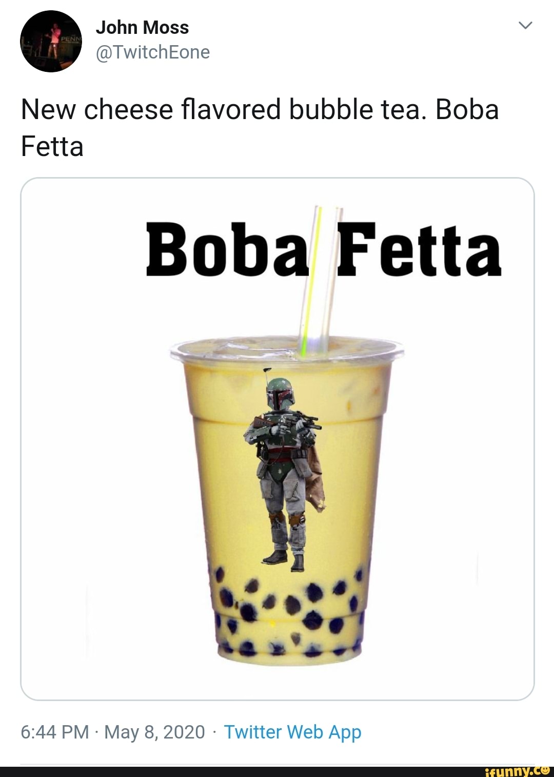 New cheese flavored bubble tea. Boba Fetta Boba Fetta Twitter Web App ...