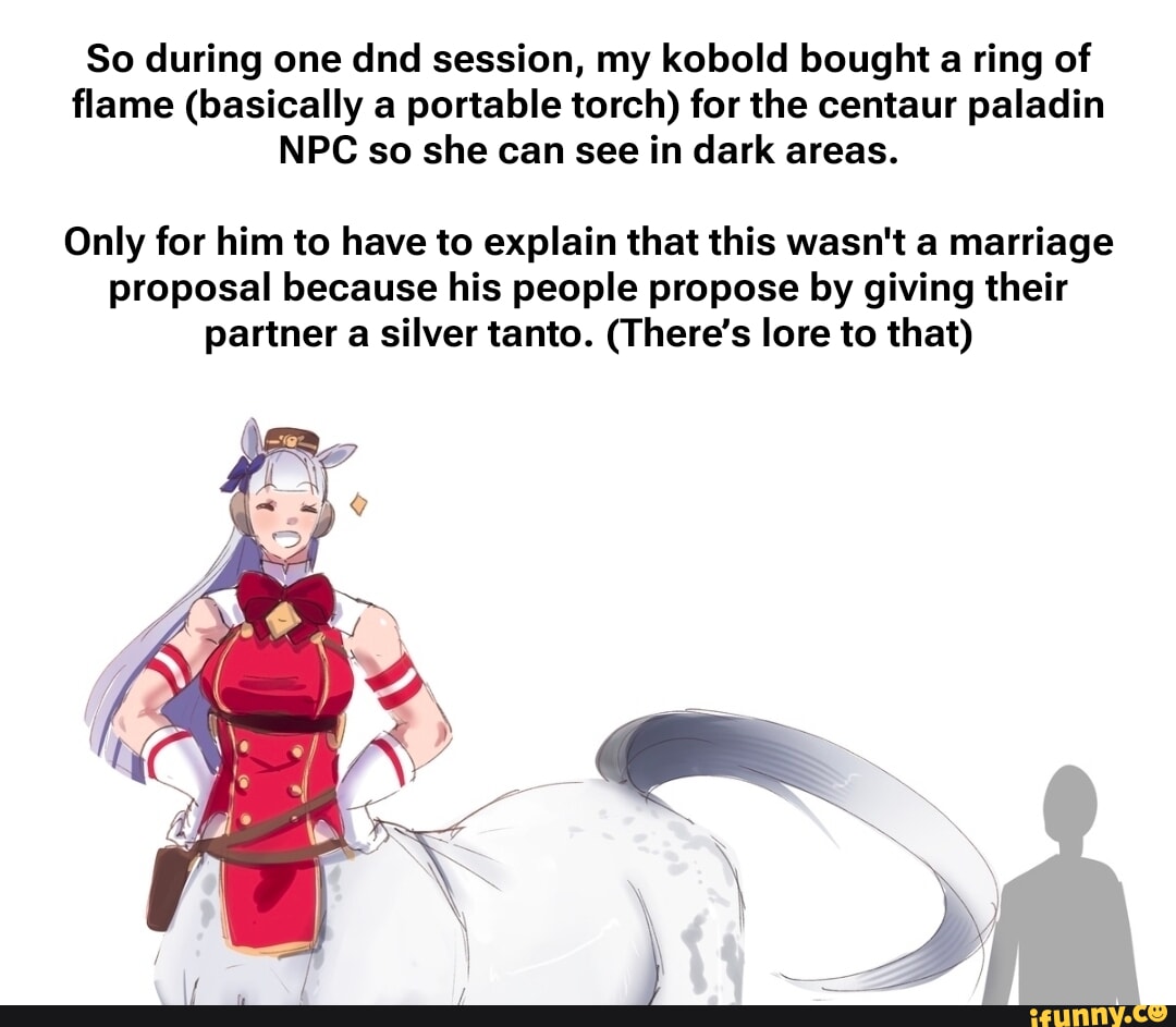 So during one dnd session, my kobold bought a ring of flame (basically ...