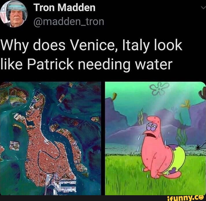 Tron Madden @madden_iron Why does Venice, Italy look like Patrick ...