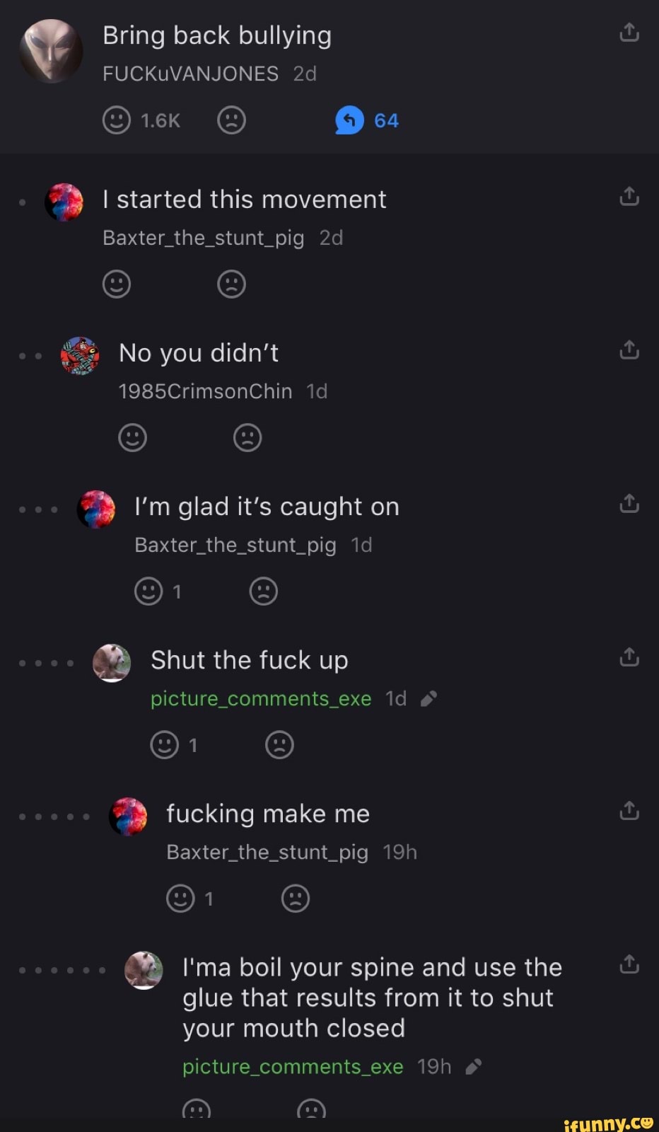 Bring back bullying Baxter_the_stunt_pig 2d Baxter the stunt pig 1d ...