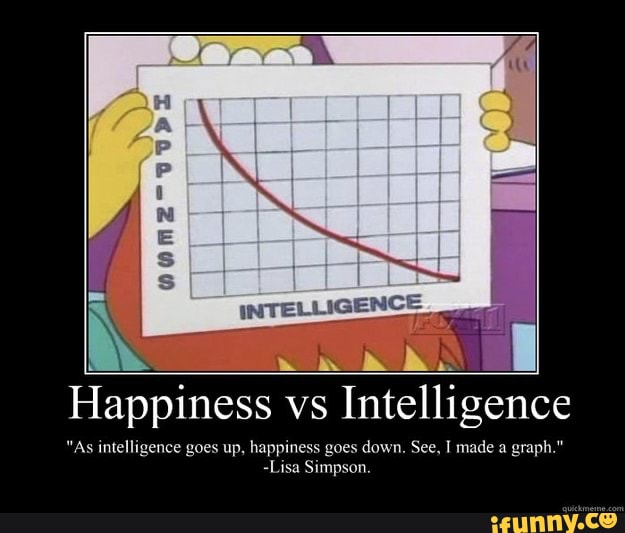 Dark memes-that-shouldn't-be-memes - Happiness vs Intelligence "As ...