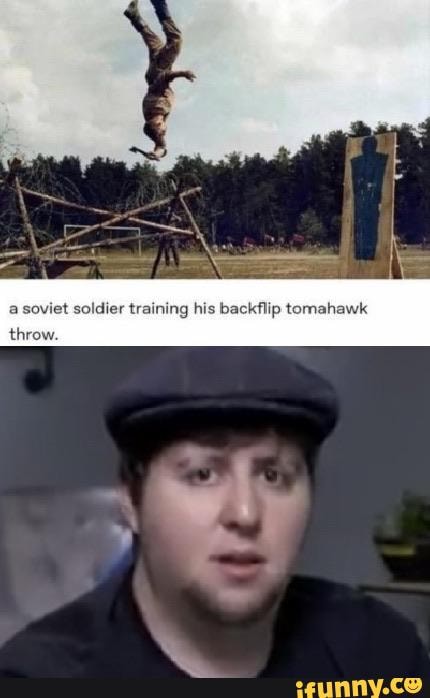 Posted to my profile using NotAP*doBot. - a soviet soldier training his ...