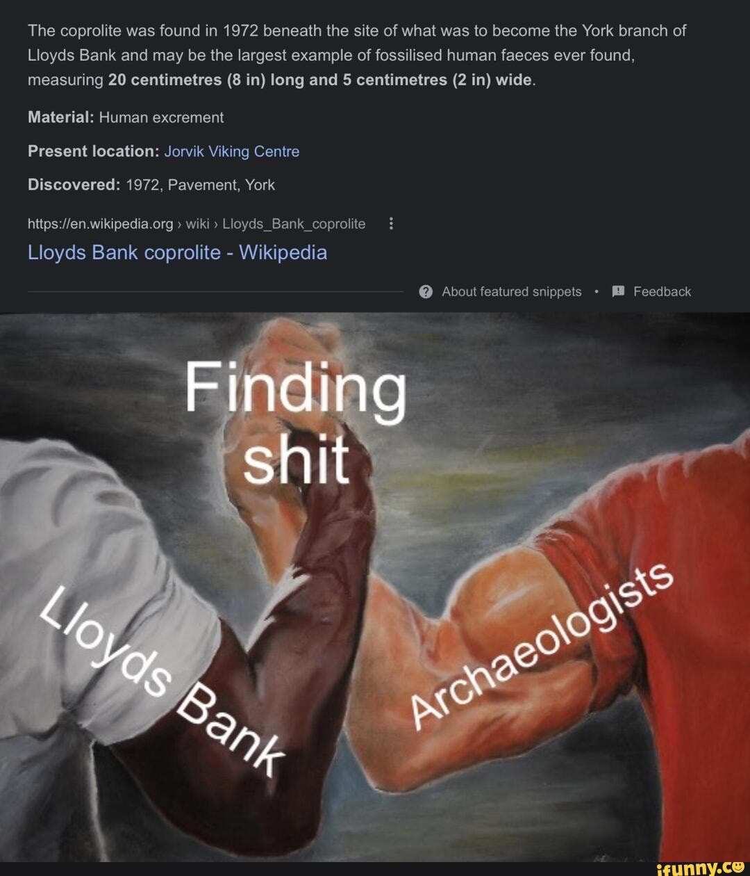 The coprolite was found in 1972 beneath the site of what was to become ...