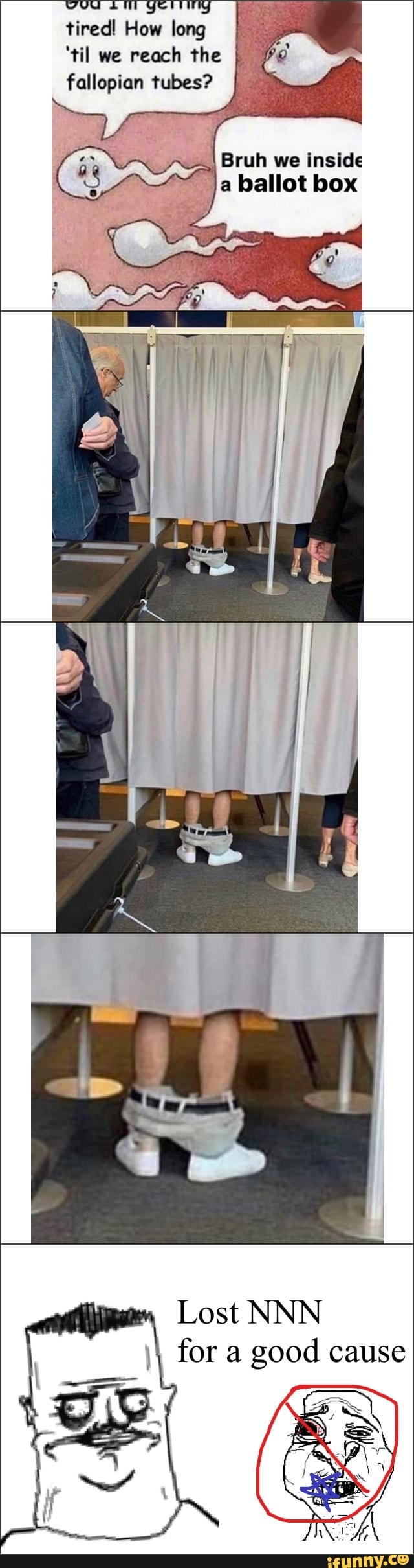 Tired! How long 'til we reach the fallopian tubes? Bruh we inside ...