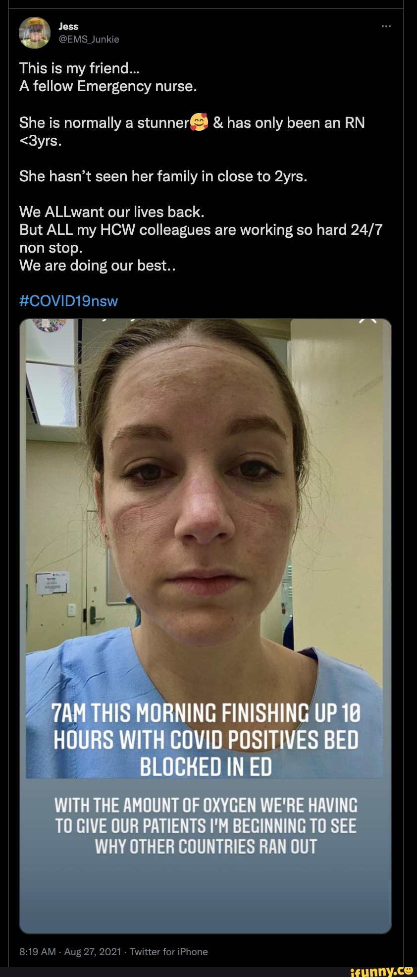 Jess @EMS Junkie This is my friend... A fellow Emergency nurse. She is ...