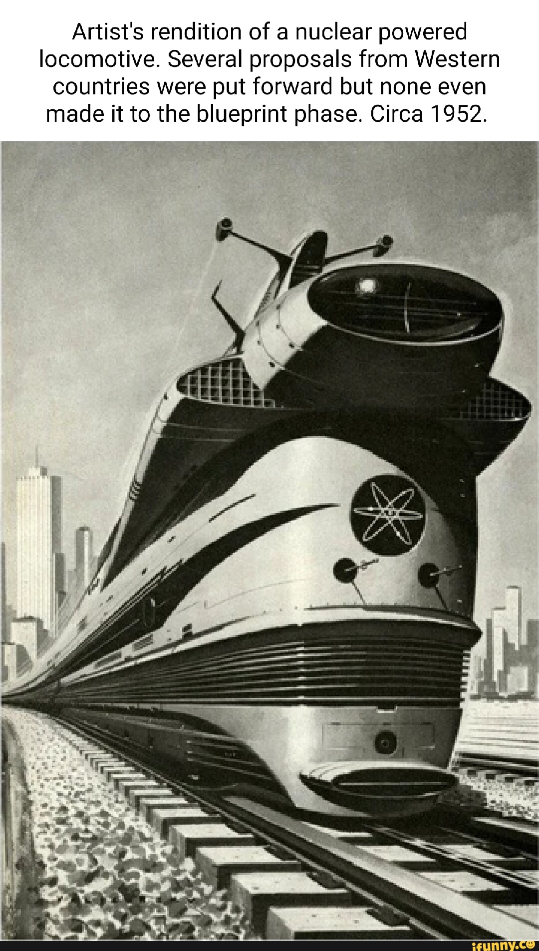 Artist's rendition of a nuclear powered locomotive. Several proposals ...