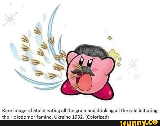 Rare image of Stalin eating all the grain and drinking .all the rain ...