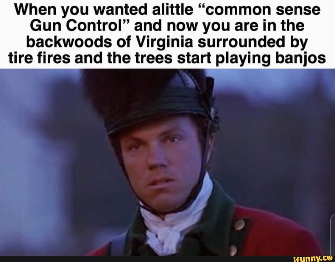 When you wanted alittle "common sense Gun Control" and now you are in ...