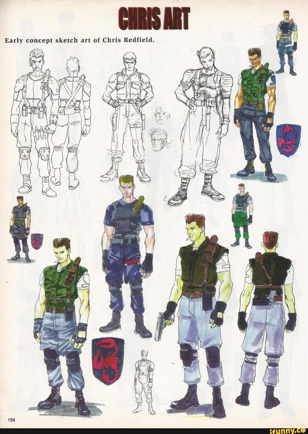 IS ART Early concept sketch art of Chris Redfield. Cfl I KY? - iFunny