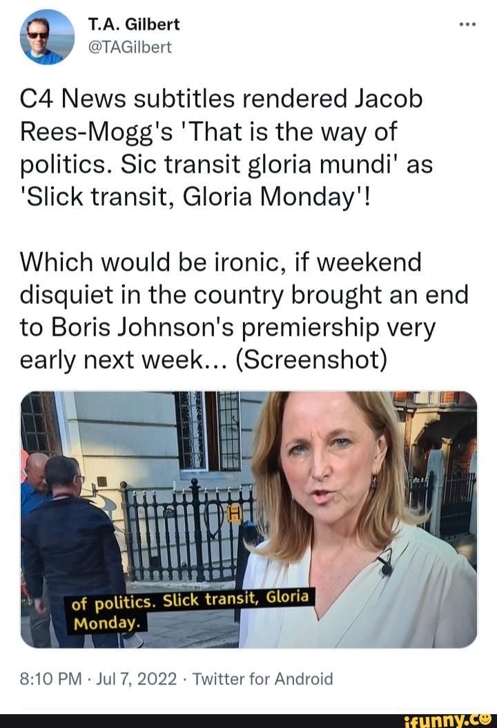 Sic_transit_gloria_mundi memes. Best Collection of funny Sic_transit ...