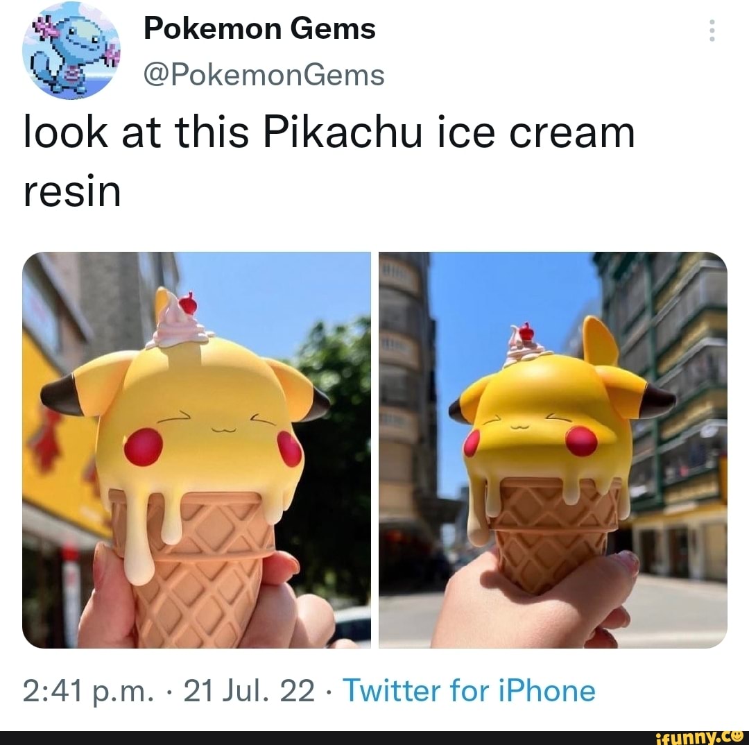 Pokemon Gems @PokemonGems look at this Pikachu ice cream resin pom. 21 ...