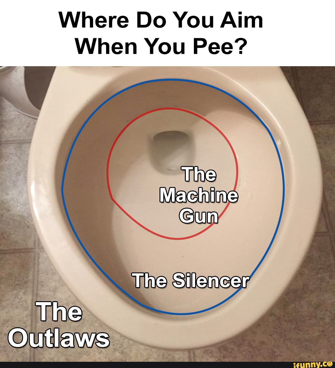 Where Do You Aim When You Pee? The ( Machine \ Gun The Silencer The ...