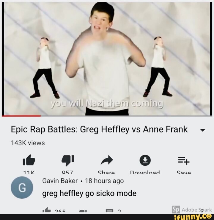 Epic Rap Battles: Greg Heffley vs Anne Frank v - iFunny