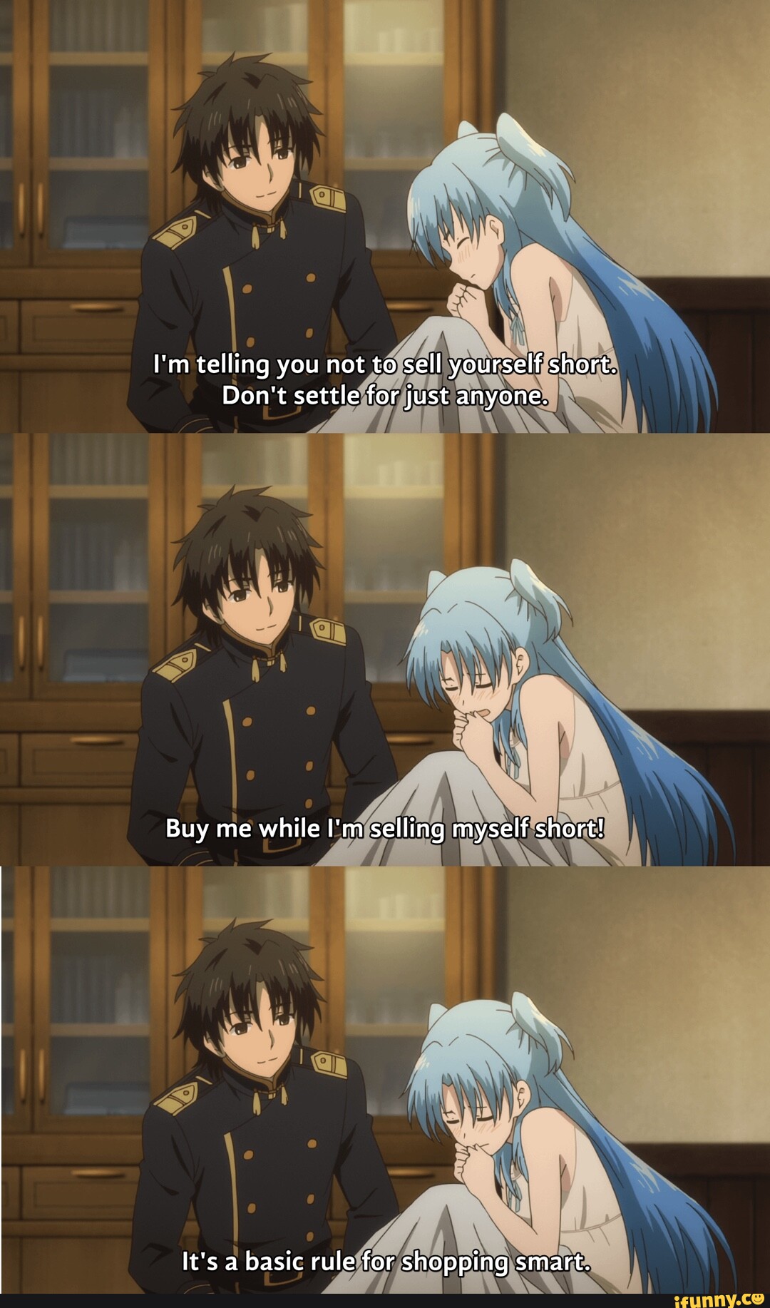 I'm telling you not to sell yourself short. Don't settle for just ...