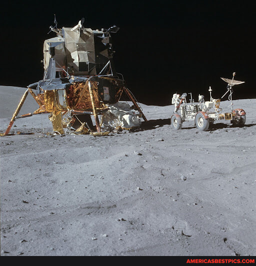 On this day in The manned lunar module from Apollo landed on the moon ...