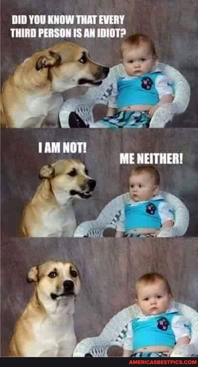 DID YOU KNOW THAT EVERY THIRD PERSON IS AN IDIOT? ME - America’s best pics and videos