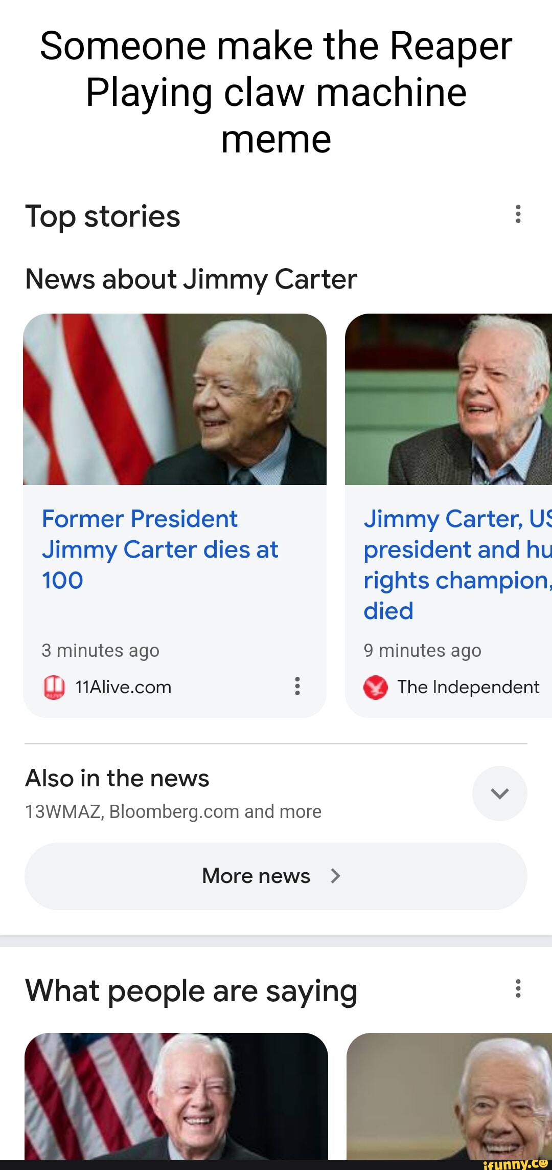 Someone make the Reaper Playing claw machine meme Top stories News ...