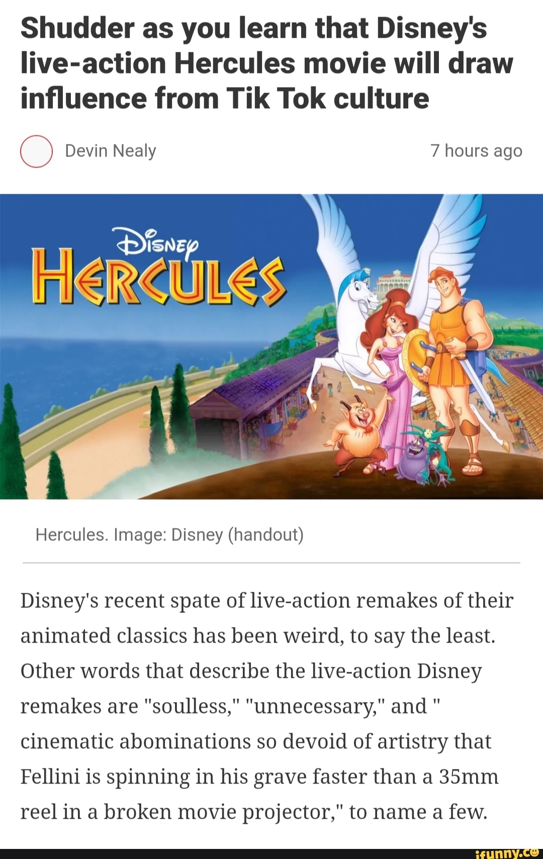 Shudder As You Learn That Disney s Live action Hercules Movie Will Draw Shudder As You Learn That Disney s Live action Hercules Movie Will Draw