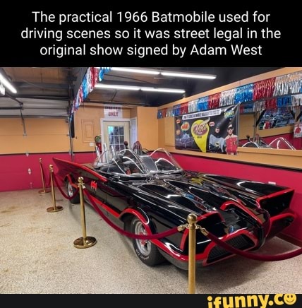 The practical 1966 Batmobile used for driving scenes so it was street ...