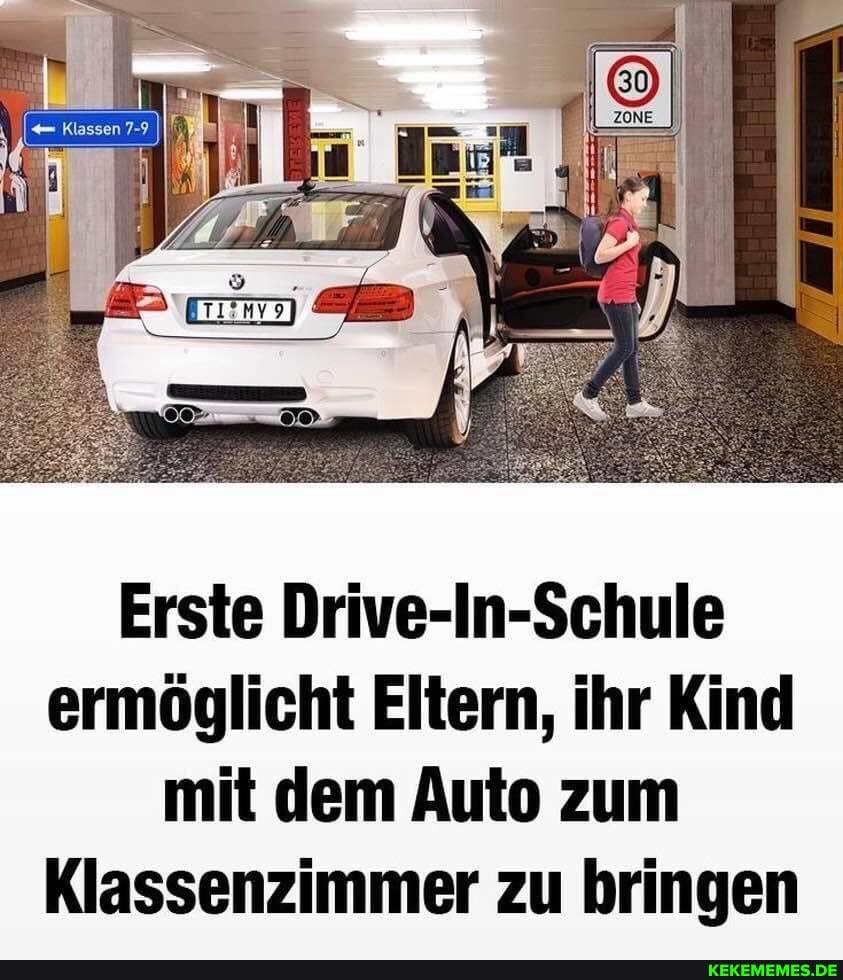 Erste Drive-In-Schule ermöglicht Eltern, ihr Kind mit dem Auto zum ...