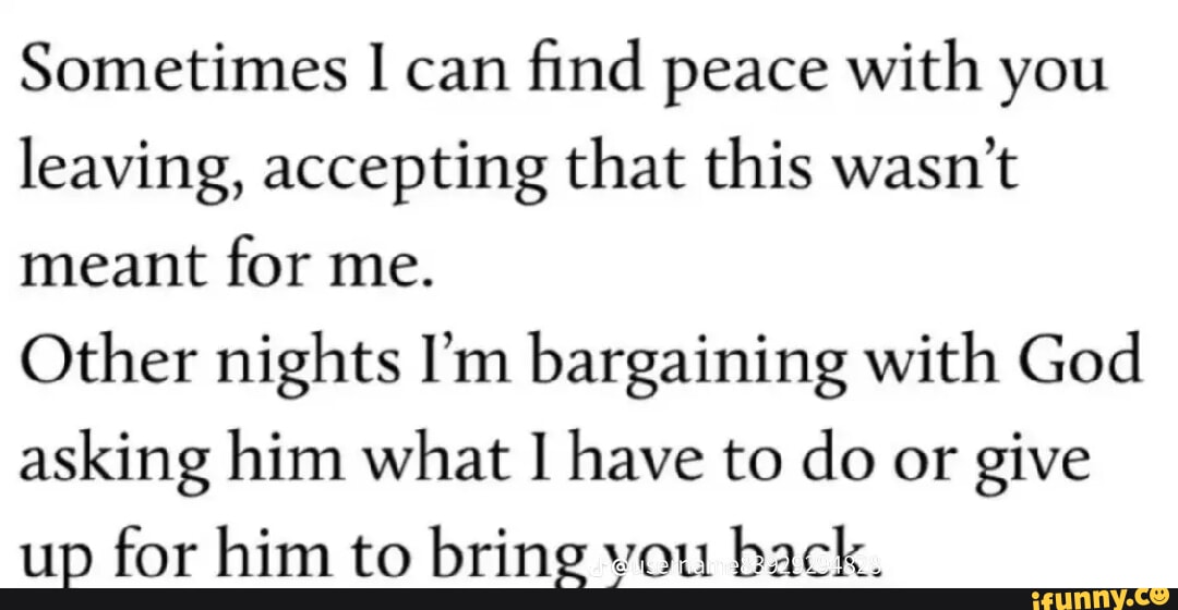 Bargaining With God