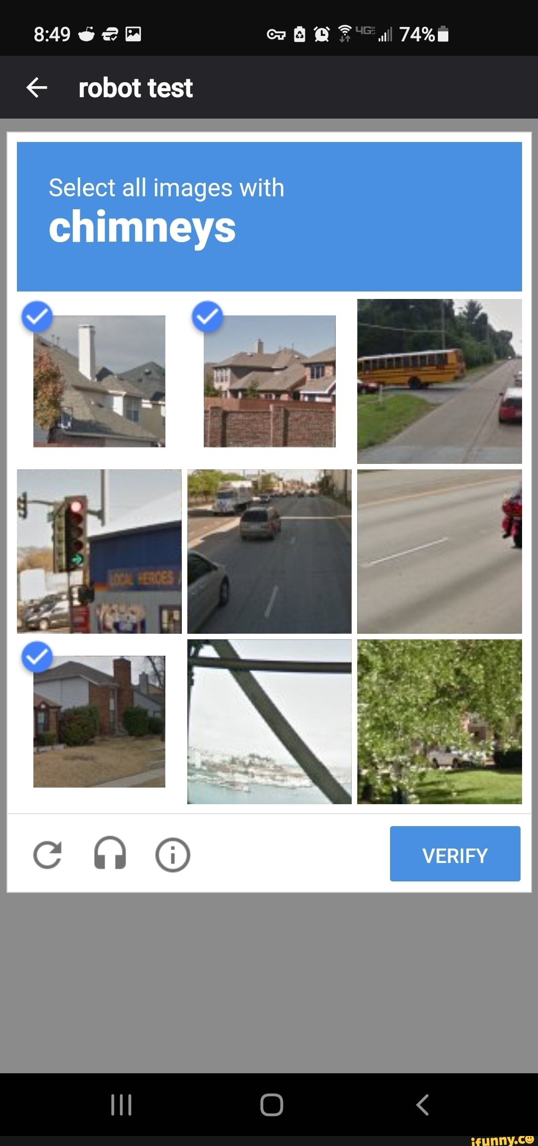 Id robot test Select all images with chimneys - iFunny