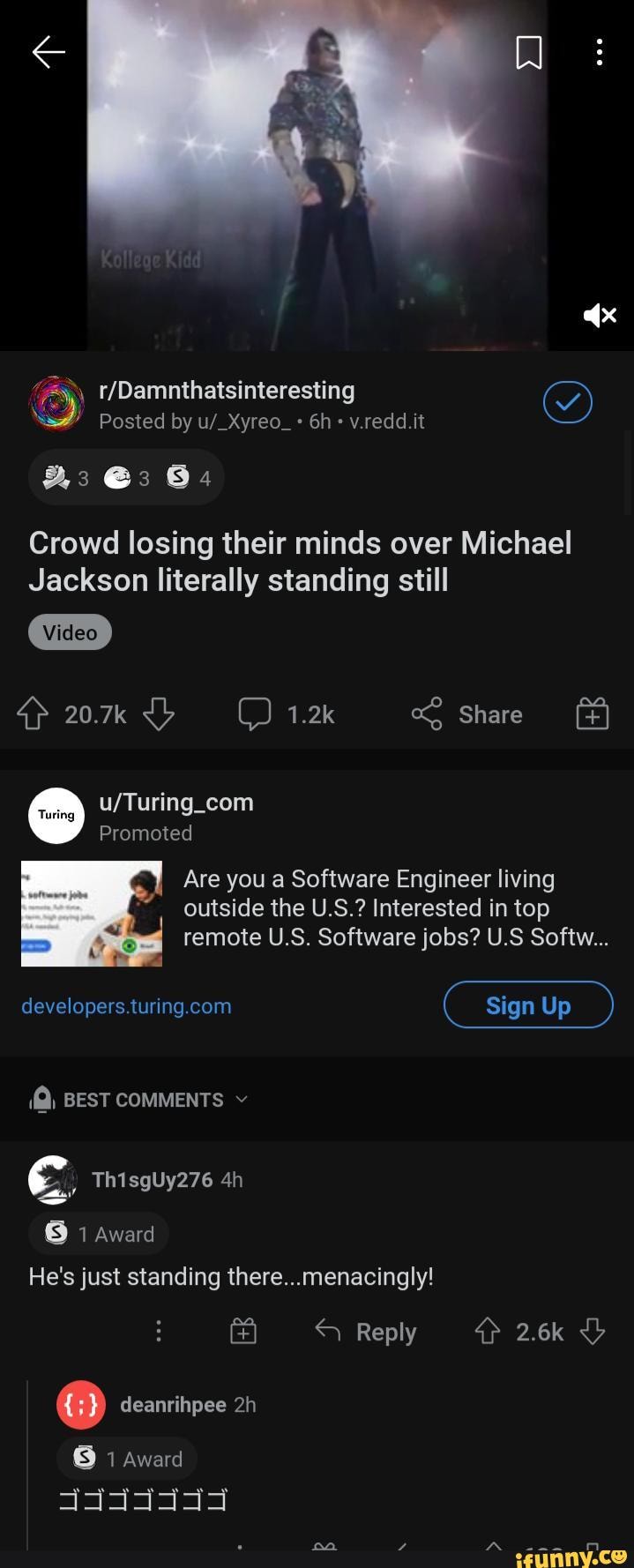 '/Damnthatsinteresting Posted by v.redd.it Crowd losing their minds over Michael Jackson ...