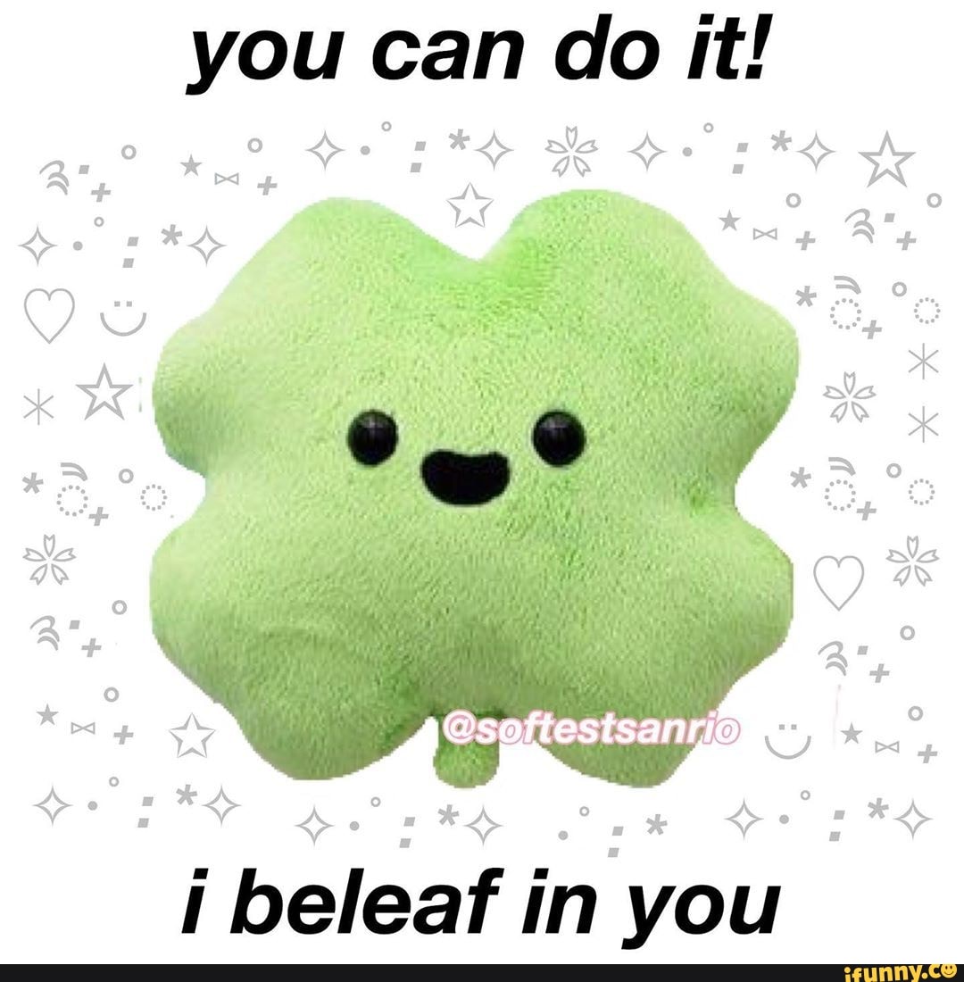 You can do it! fe *o, an beleaf in you - iFunny