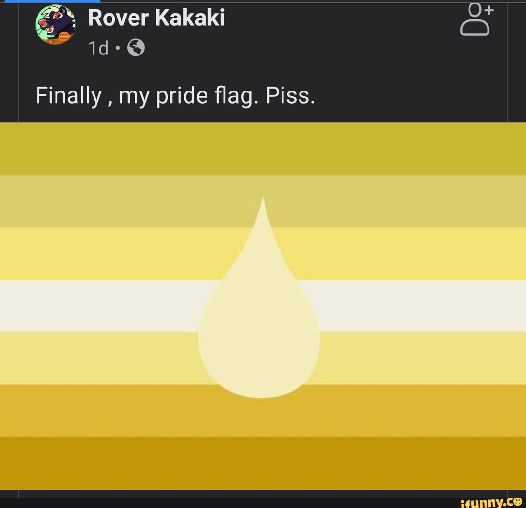 Rover Kakaki Finally , my pride flag. Piss. - iFunny