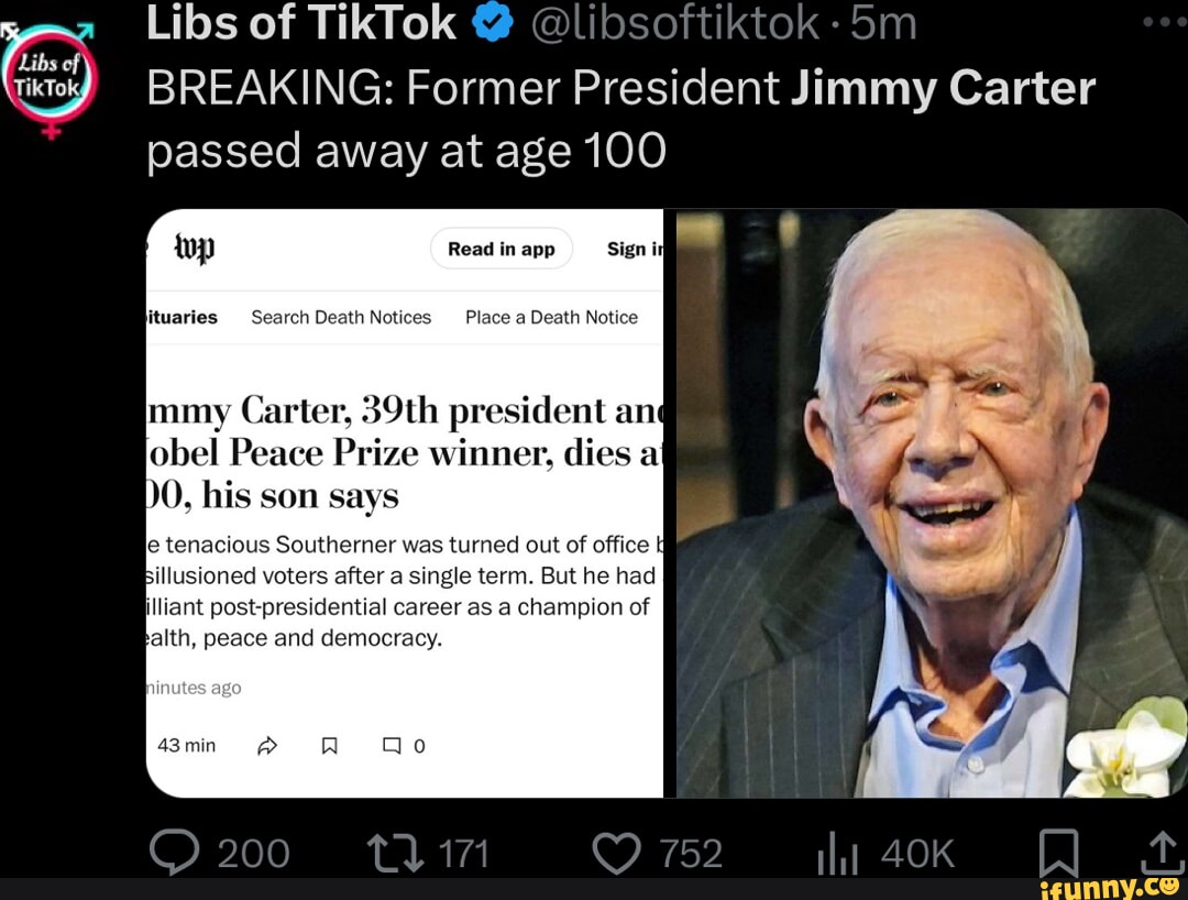 Libs of TikTok, Libs of TikTok @ of tik BREAKING: Former Presi dent ...