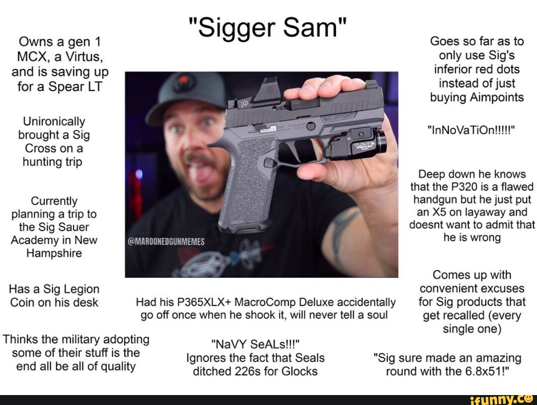 Na: " Owns a gen 1 Sigger Sam" Goes so far as to MEX, a Virtus, only ...