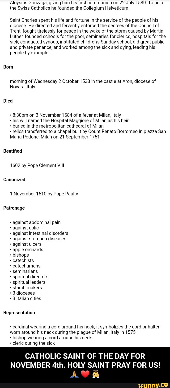 Aloysius Gonzaga, giving him his first communion on 22 July 1580. To ...