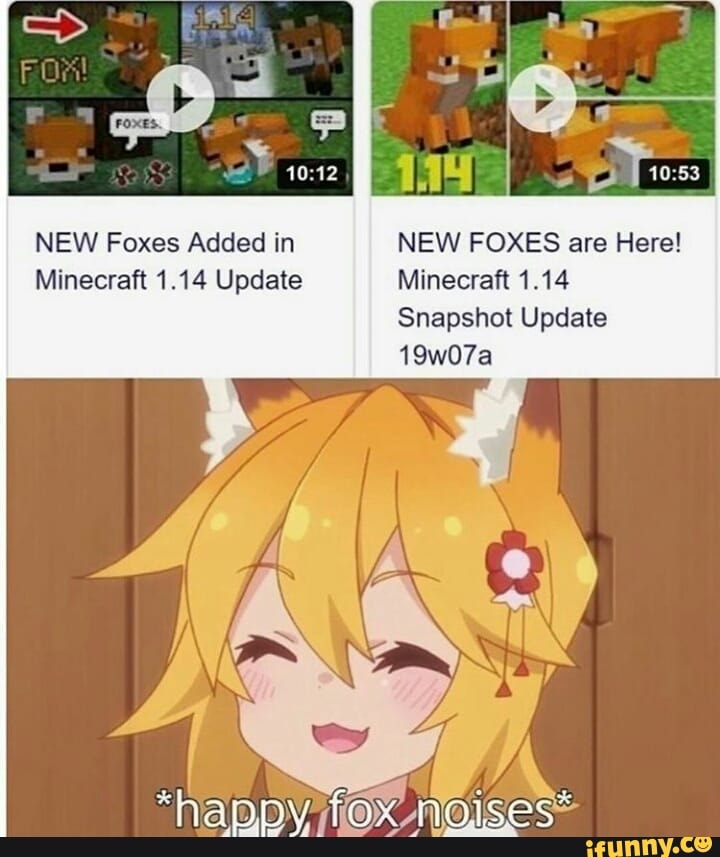 NEW Foxes Added in NEW FOXES are Here! Minecraft 1.14 Update Minecraft ...