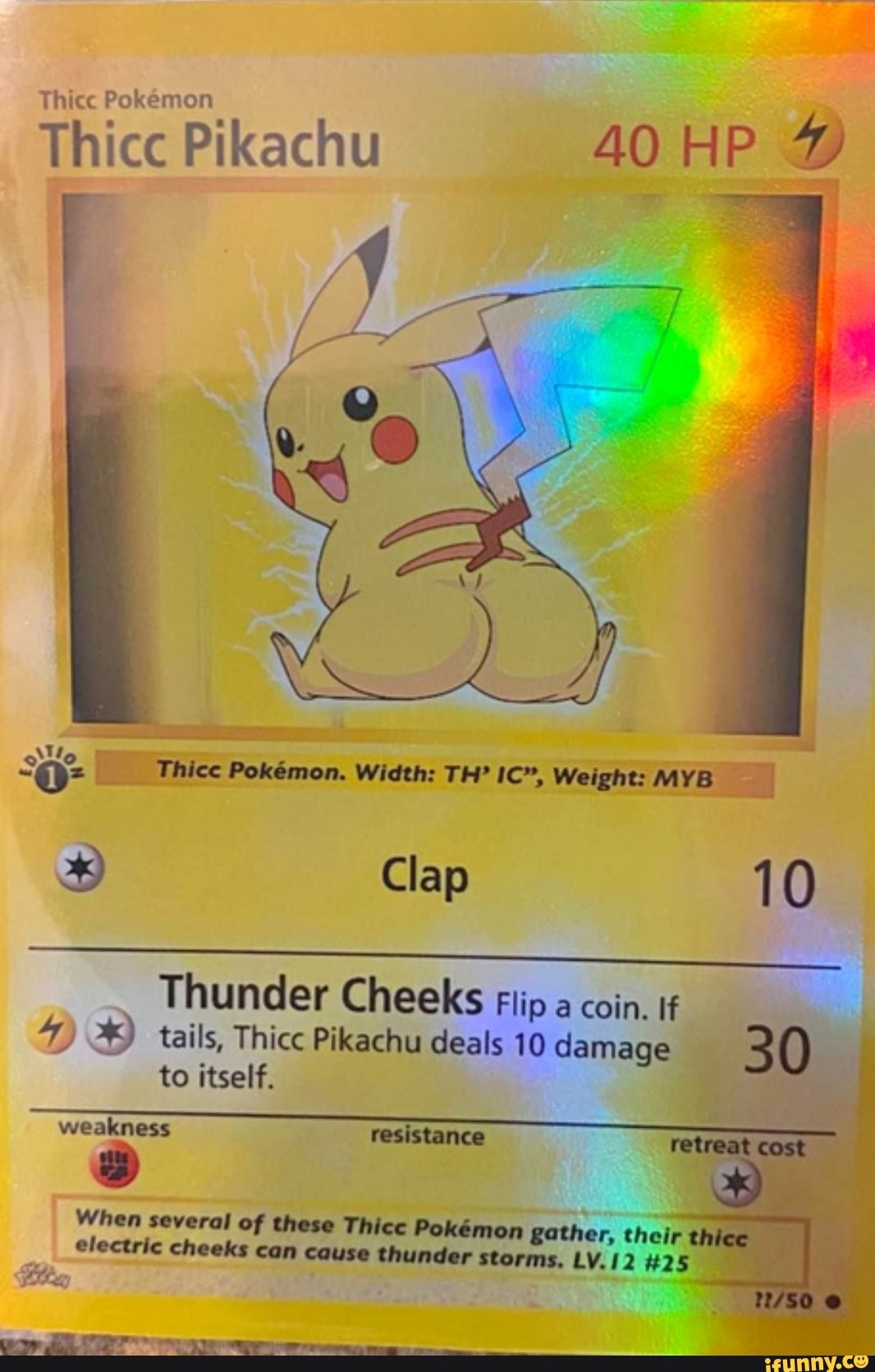 Thicc Pikachu Pokemon Card