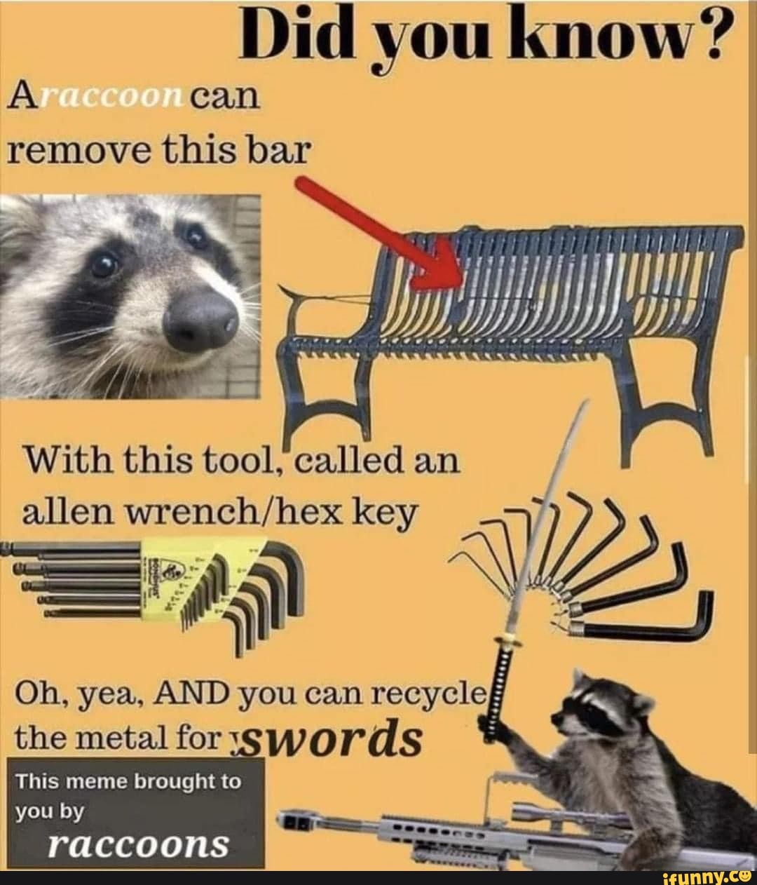 Did you know? can remove this bar With this tool, called an allen allen ...