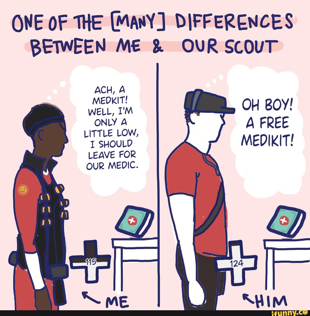 ONE OF THE (ManY] DIFFERENCES BETWEEN ME & OUR SCOUT ACH, A MEDKIT ...
