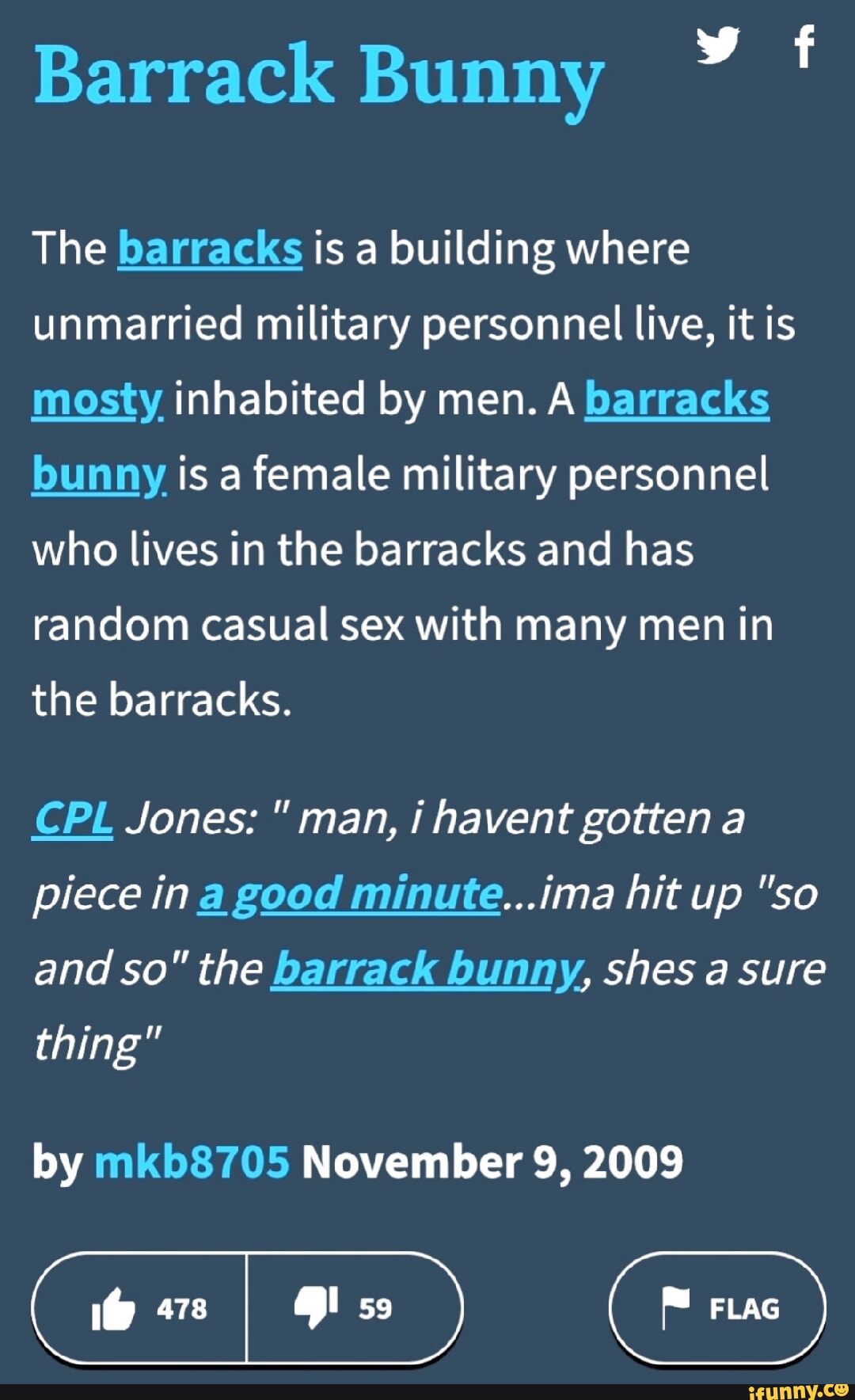 Barrack Bunny The barracks is a building where unmarried military ...
